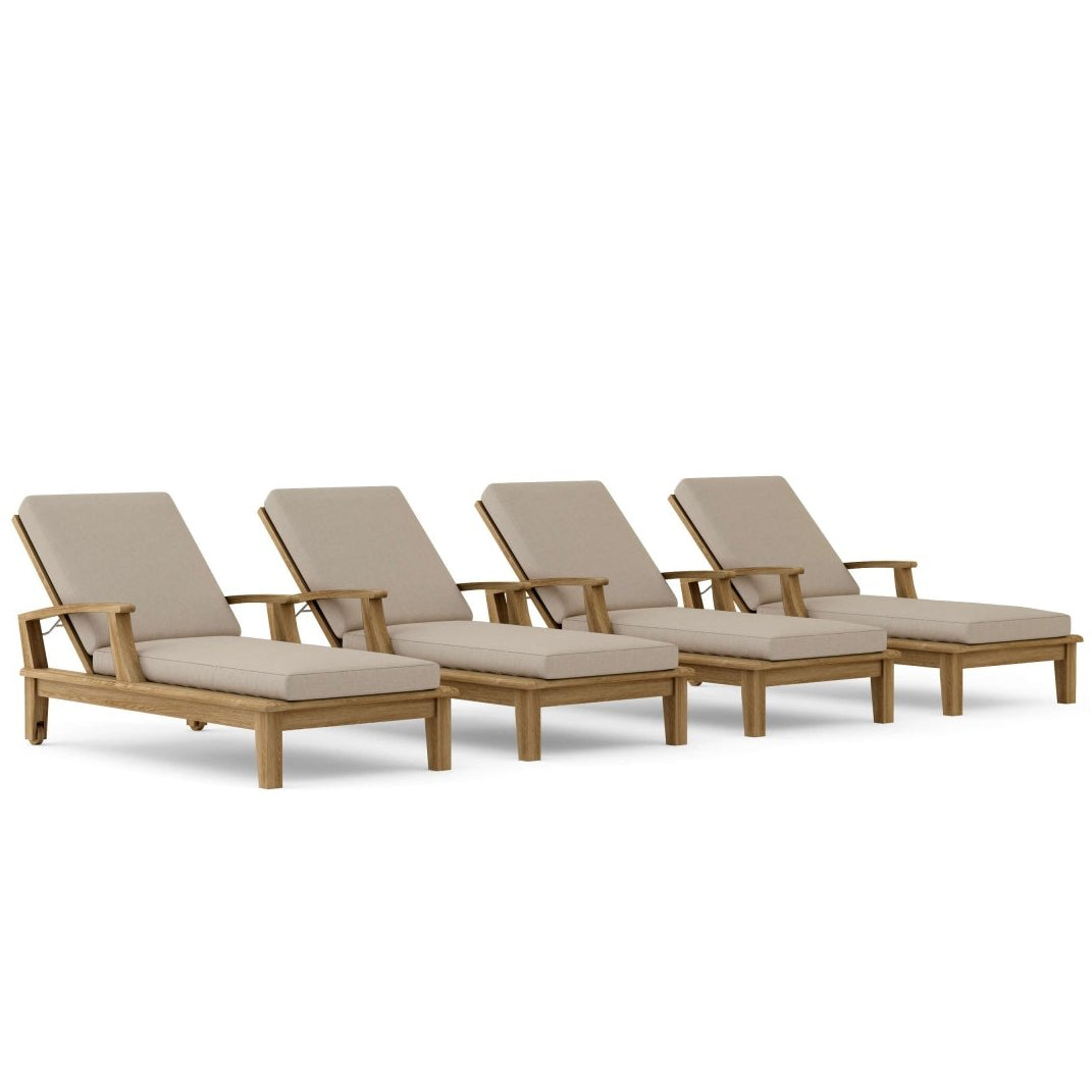 Teak Pool Chairs Set - 20% Off + Free Shipping